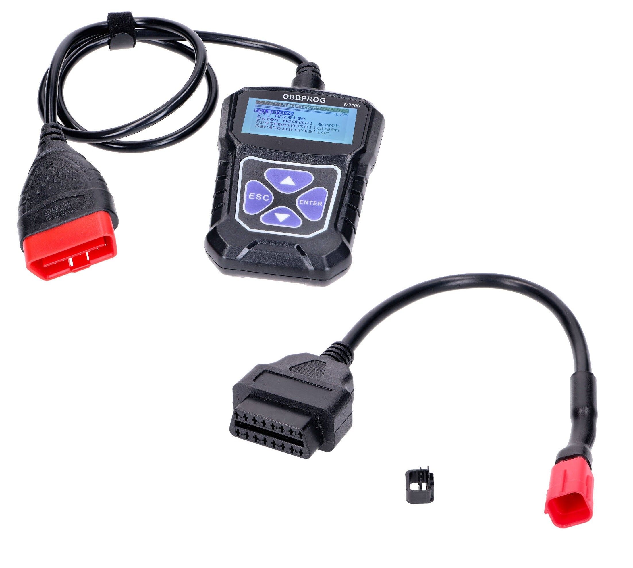 OBD motor diagnostic device MT100 for scooter, motorbike EFI 4-stroke ...